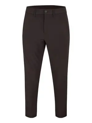 Hugo Boss Solid Color Tapered Cropped Trousers - Black