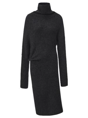 RUOHAN Lava Elva Asymmetrical Knit Dress - Black