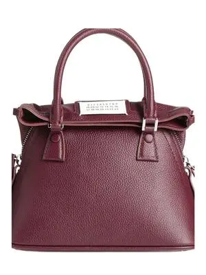 MAISON MARGIELA Pebbled Leather Tote Bag - Red