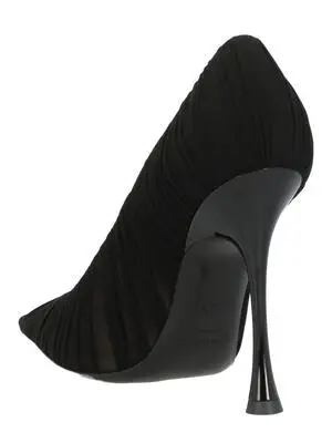 Saint Laurent Saint Laurent Gathered Pointed Toe High Heel Pumps Black