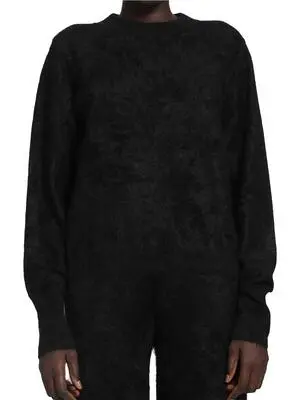 THOM KROM Brushed Crew Neck Sweater - Black