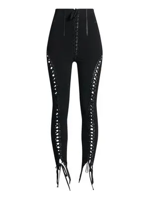 Dolce & Gabbana Lace-up Stretch Pants - Black