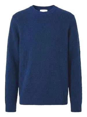 ROBERTO COLLINA Crew Neck Long Sleeve Sweater - Blue