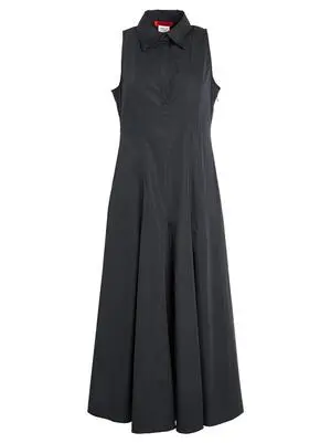 MAXCO. MAX&Co. Sleeveless Poplin Shirt Dress With Pleated Hem