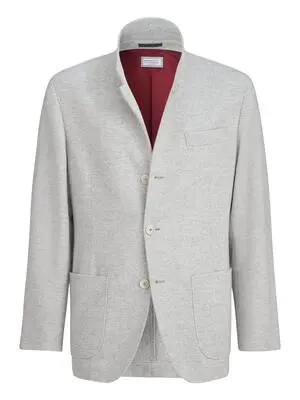 Brunello Cucinelli Brunello Cucinelli Water-Resistant Cashmere Blazer Grey