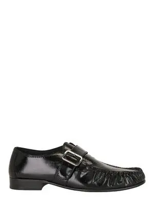 Marni Buckled Moccasin Shoe - Black