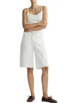 DL1961 Abby Relaxed Fit Low-rise Jean Shorts - White