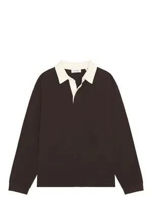 FRAME Rugby Polo Shirt - Deep Brown