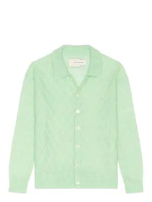 FENG CHEN WANG Feng Chen Wang Knitted Cardigan Sweater Green