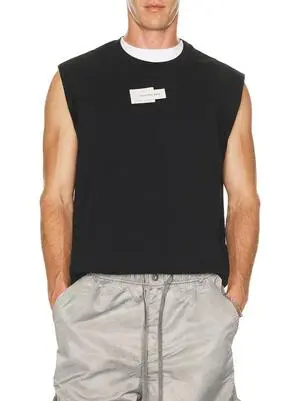 FENG CHEN WANG 2 In 1 Loose Fit Tank Top - Black