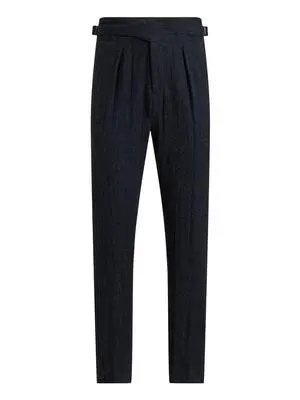 Ralph Lauren Barleycorn Tweed Suit Trousers - Navy