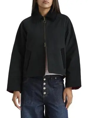 Barbour Reversible Diamond-quilted Jacket - Black/cardinal