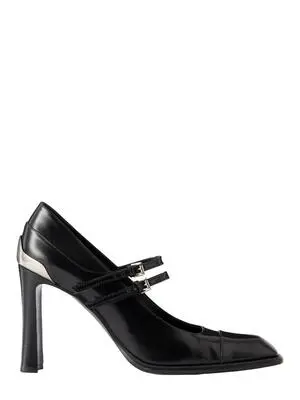 Alexander McQueen Niko Leather Mary Jane Pumps - Black