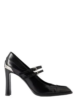 Alexander McQueen Niko Leather Mary Jane Pumps - Black