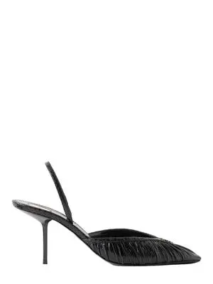 Saint Laurent Folie Slingback Pumps - Black