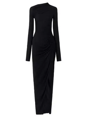 Rick Owens Svita Ruched Jersey Maxi Dress - Black