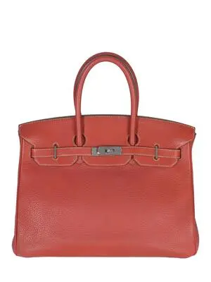 Hermès Clemence Birkin 35 Bag - Pink