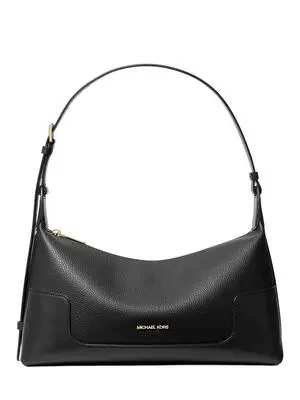 Michael Kors MICHAEL KORS Teddi Medium Textured Slouch Shoulder Bag Black