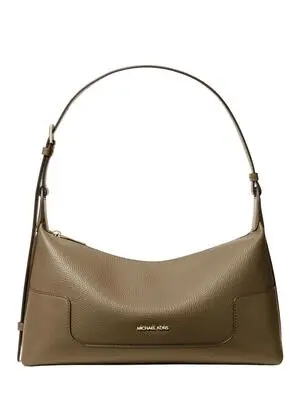 Michael Kors Teddi Medium Textured Slouch Shoulder Bag - Green