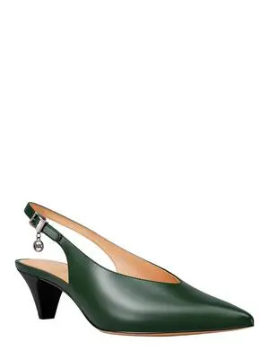 Michael Kors Tonya Leather Slingback Pumps - Green