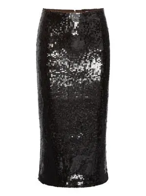 ROTATE BY BIRGER CHRISTENSEN ROTATE Sequin Pencil Skirt Brown