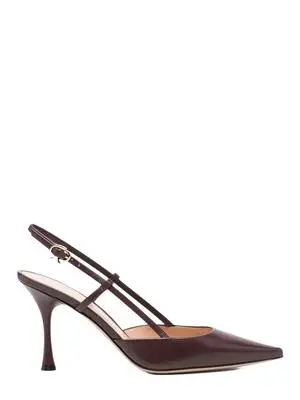 GIANVITO ROSSI Gianvito Rossi Pointed-Toe Slingback High Heel Pumps Brown