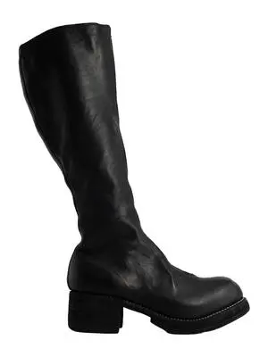 GUIDI Guidi Black Leather Zip Front Knee-High Boots
