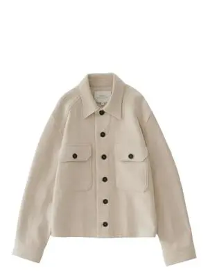 Studio Nicholson Cropped Utility Shirt Jacket With Raglan Sleeves - Beige