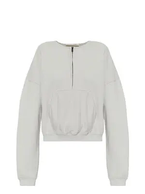 Fear Of God FEAR OF GOD Half Zip Cropped Sweatshirt Washedovercast