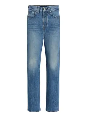 Khaite High-Rise Straight-Leg Jeans Blue