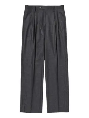 Auralee Auralee Double Pleat Relaxed Fit Trousers Black