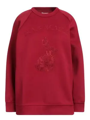Sportmax Crewneck Long Sleeve Sweatshirt With Embroidered Logo - Red