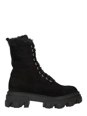 Tory Burch Suede Platform Boots - Black