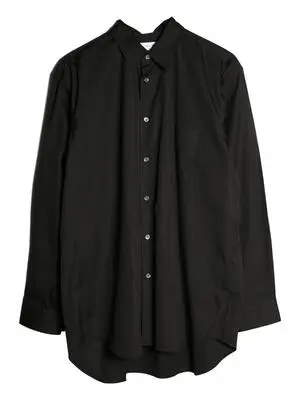 Comme Des Garçons Long-sleeved Buttoned Shirt - Black