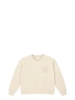 RAVE ON TREND Paris V-neck Sweatshirt - White