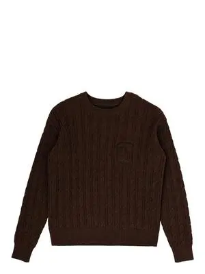 RAVE ON TREND RAVE ON TREND Cable Knit Sweater Brown