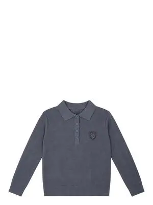 RAVE ON TREND Ribbed Knit Polo - Grey