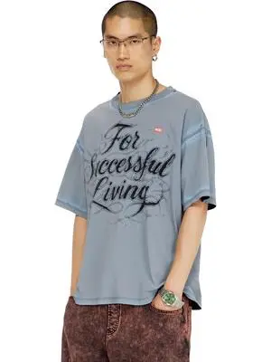 DIESEL® T-shirt With For Successful Living Print - Grey