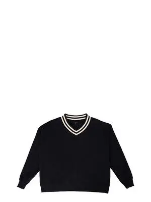 RAVE ON TREND Société V-neck Sweatshirt - Blue