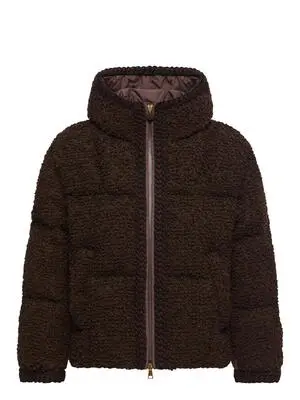 Moncler Cristallin Hooded Down Jacket - Brown