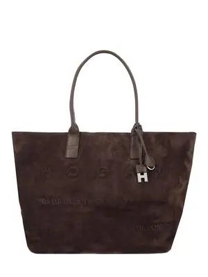 Hogan Medium Shopping Bag With Logo - Brown
