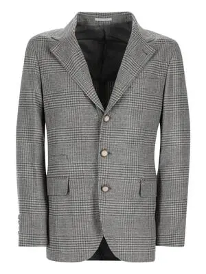Brunello Cucinelli Giacca Monopetto In Lana Grey