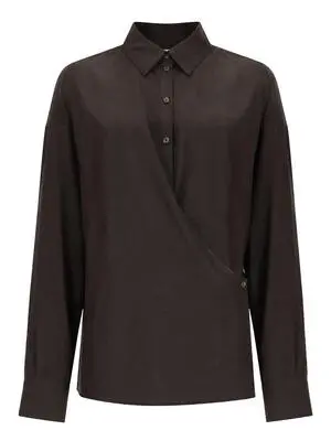 LEMAIRE Twisted" Silk Shirt - Brown