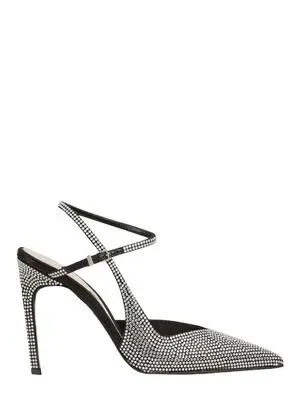 Gucci 105mm Crystal-embellished Slingback Pumps - Black