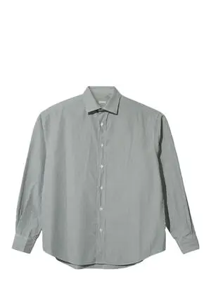 A.PRESSE Wide-collar Shirt Green