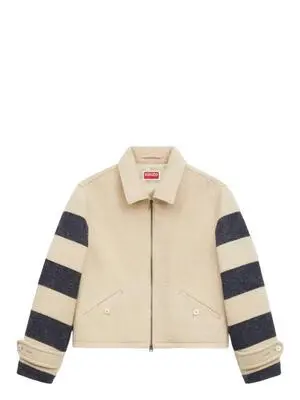KENZO Kenzo Genderless Jacquard Polyamide Wool Blouson Jacket