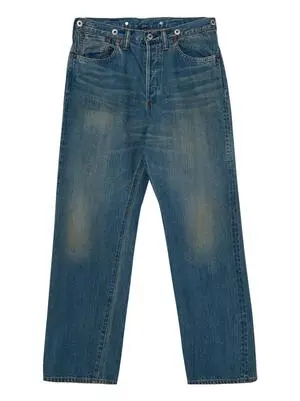 A.PRESSE Washed Denim Jeans - Blue