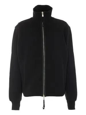 THOM KROM High-neck Zip-up Cardigan - Black