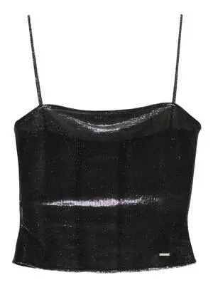 Gucci Metallic Jersey Top - Black