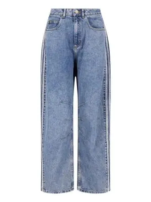 ADIDAS ADIDAS Wide-Leg Jeans With Contrast Stitching